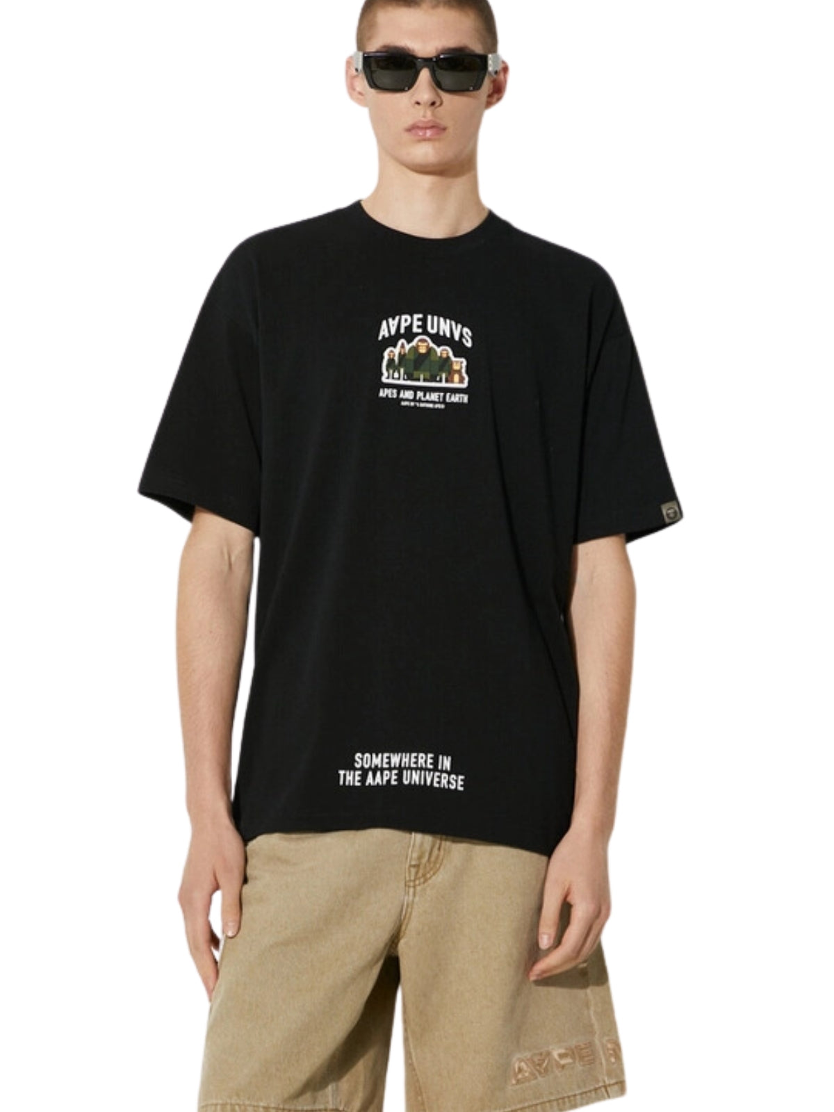 Aape T-Shirt Somewhere In The Aape Universe Black